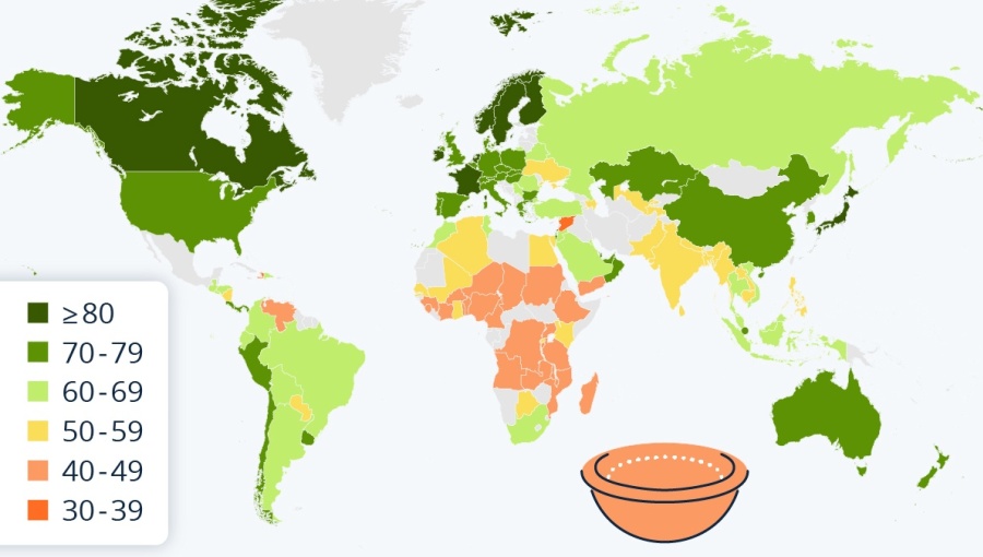 Map Shows The Food Supply Gap Between Rich And Poor Countries